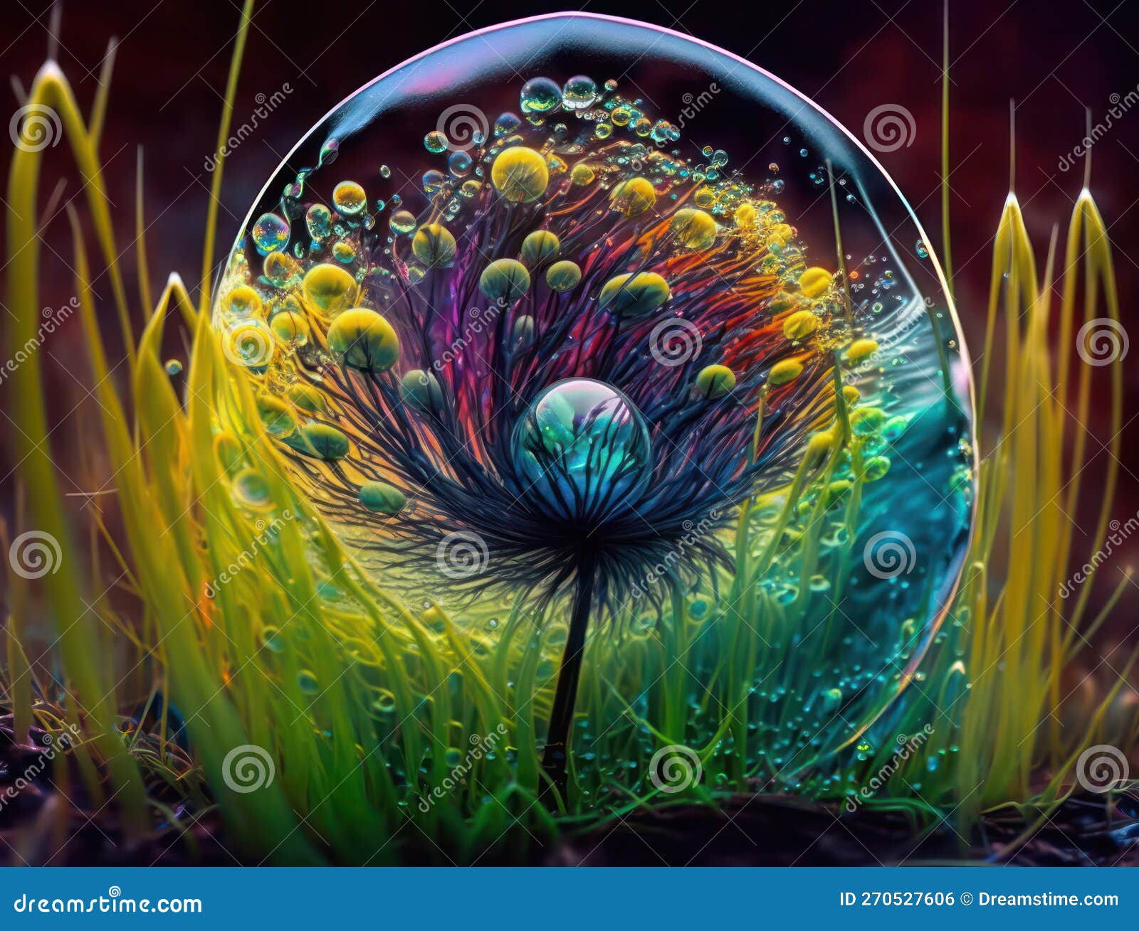 Abstract Background. Psychedelic Macro Image of Plants Stock ...