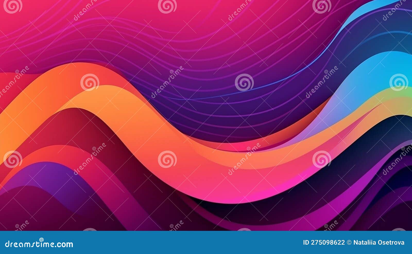 Abstract Background of Psychic Waves. Creative Trend. Banner ...