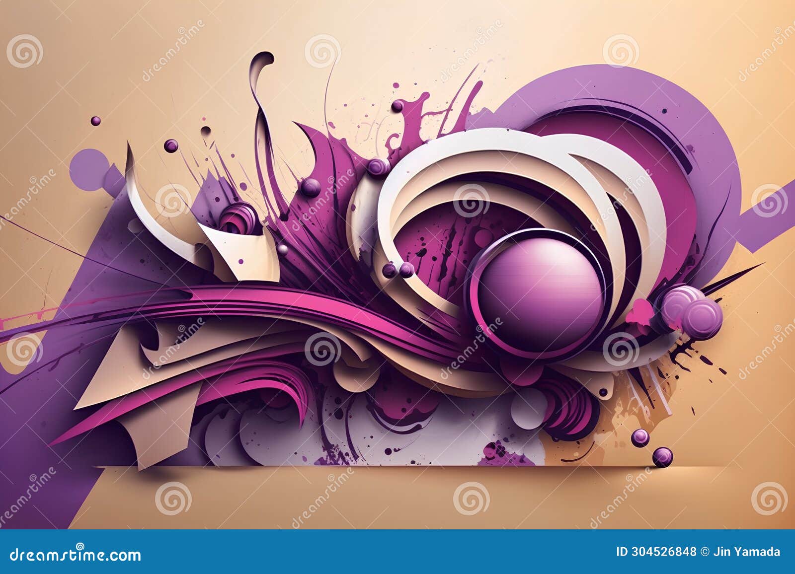 Abstract Background with Purple Elements and Place for Your Text ...