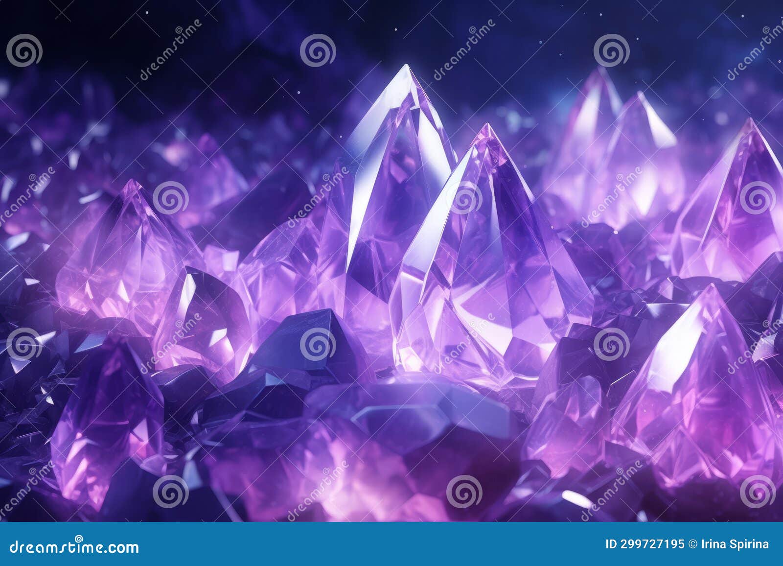 Abstract Background of Purple Shining Crystals with Refraction of Light ...