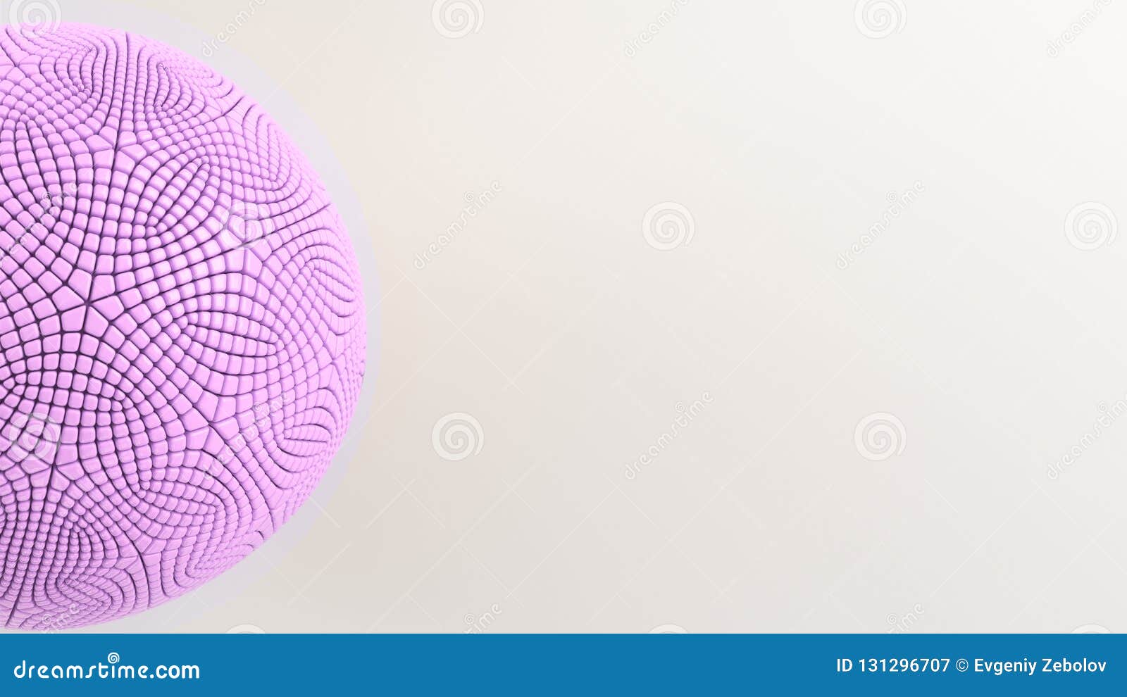 Purple Sphere on the White Surface Stock Illustration - Illustration of ...