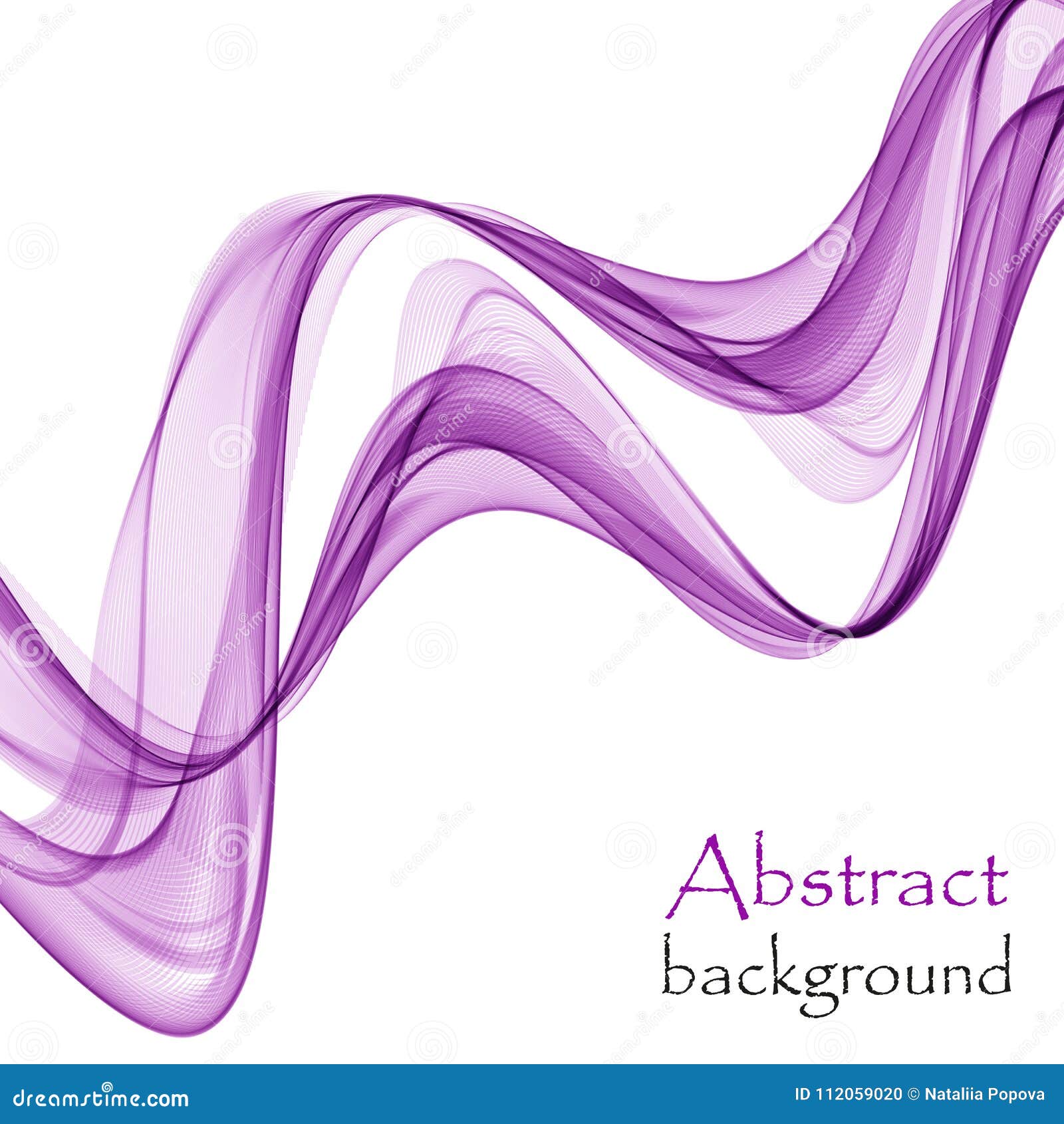 Abstract Background with Purple Waves of Transparent Flying Material ...