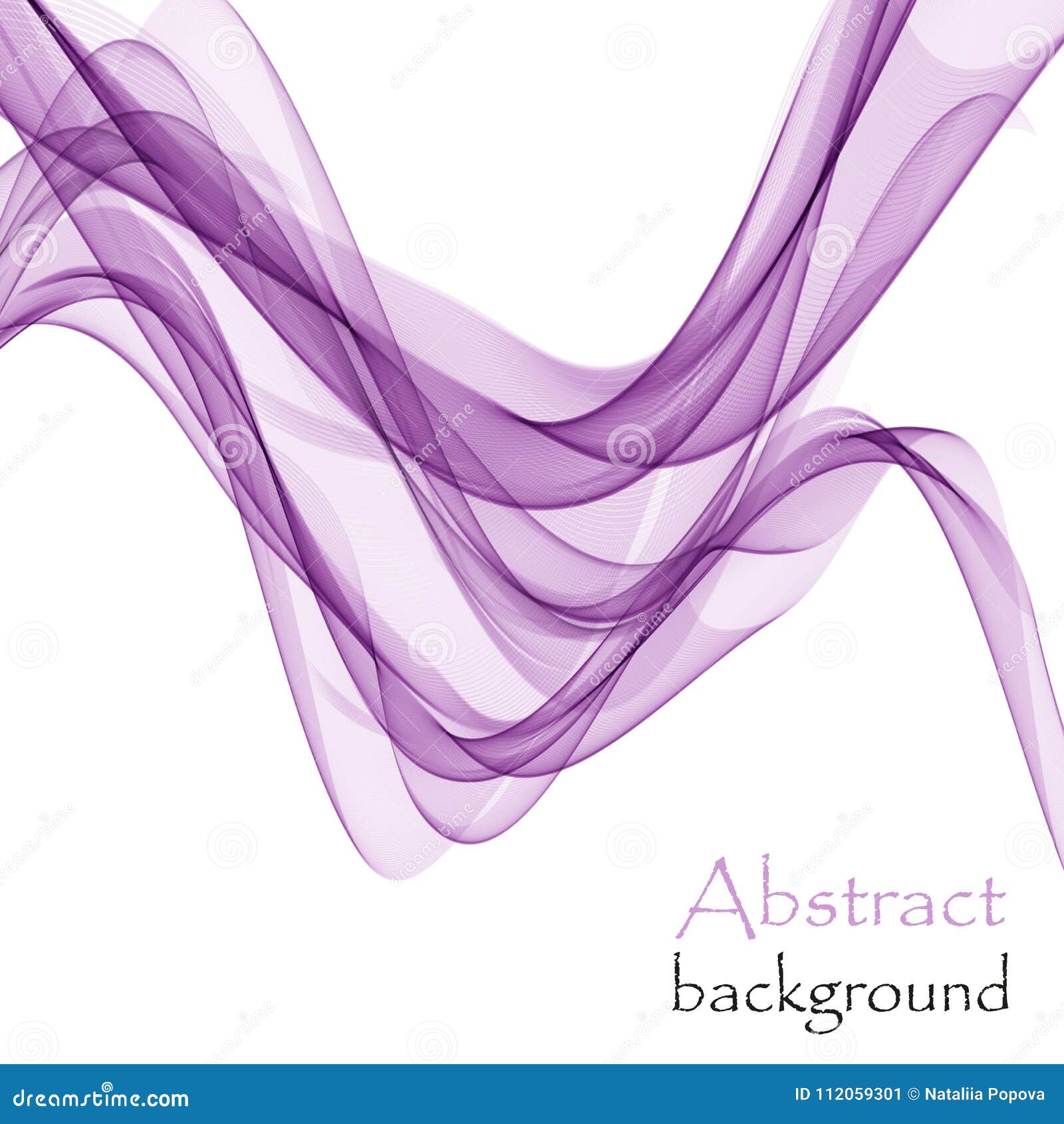 Abstract Background with Purple Waves of Transparent Flying Material ...