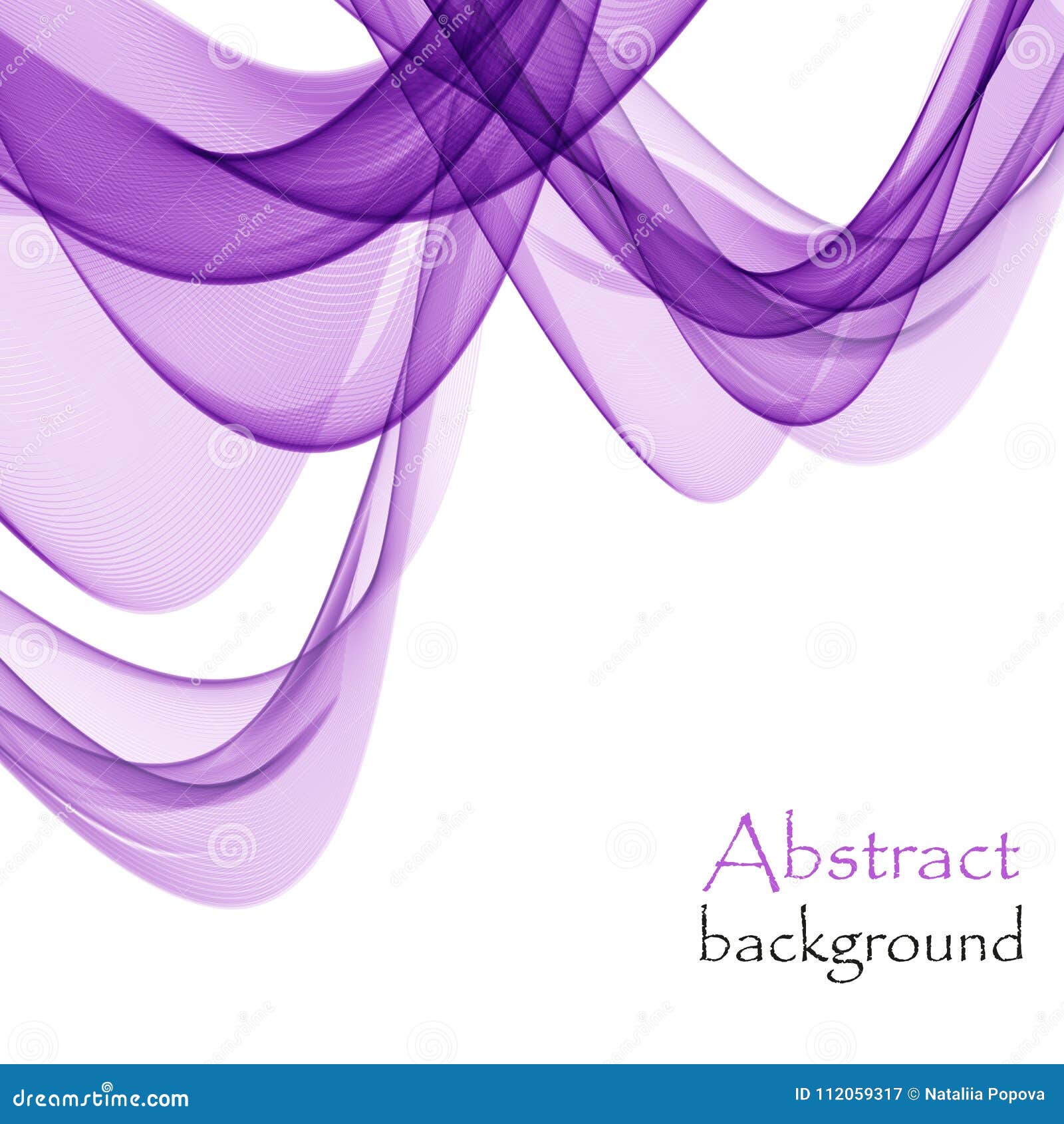Abstract Background with Purple Waves of Transparent Flying Material ...