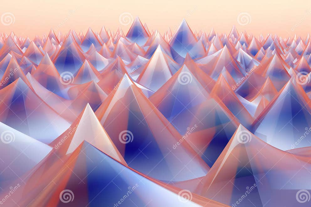 Abstract Background of Pyramids in Low Poly Style Stock Illustration ...