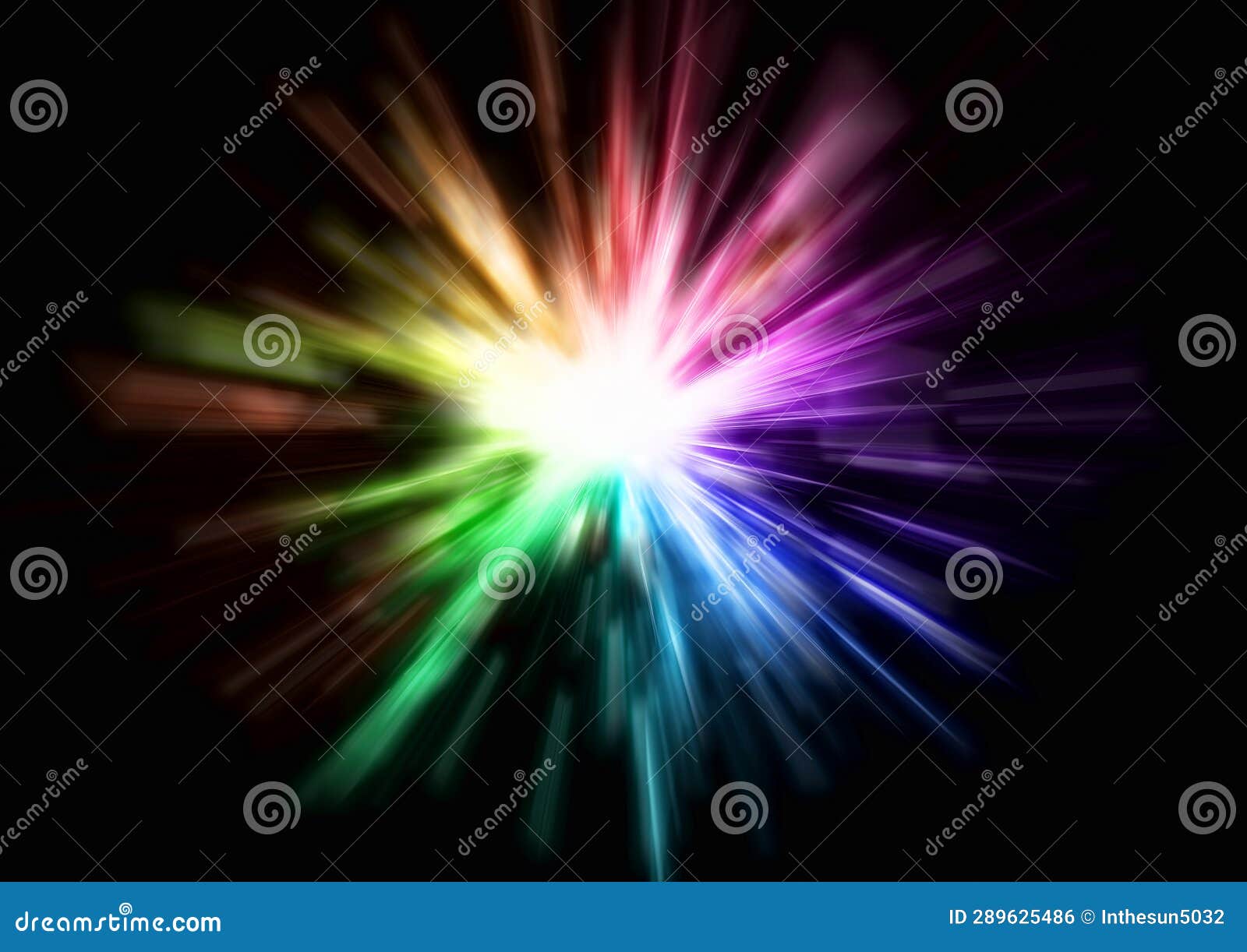 Abstract Background of Radiating Rainbow Colored Rays Stock ...