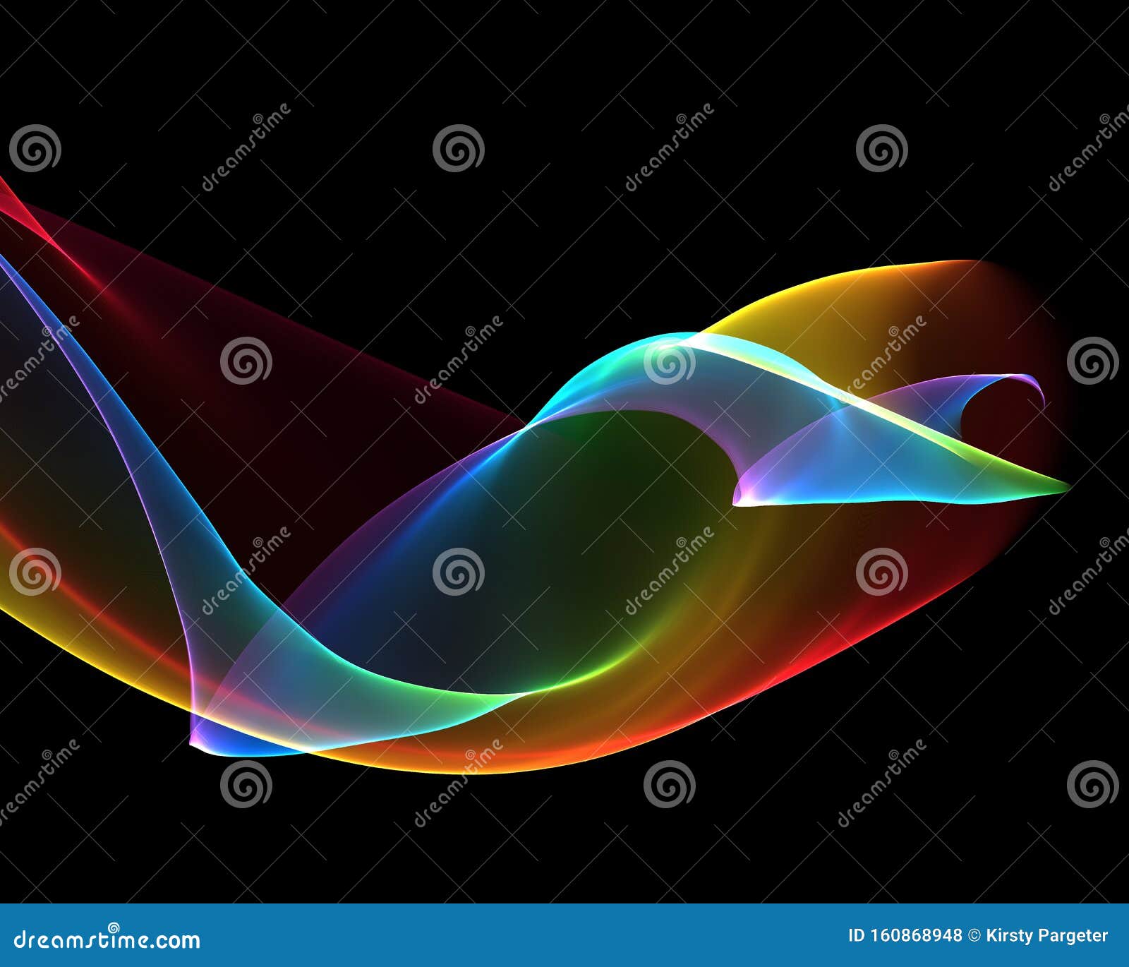 Abstract Background of Rainbow Coloured Waves Stock Illustration ...
