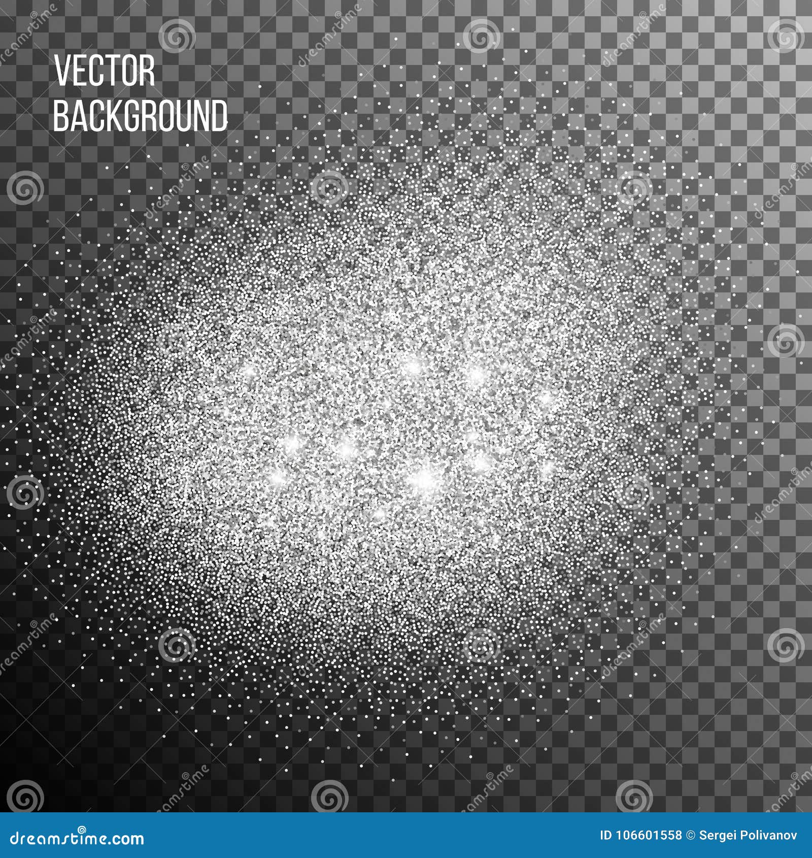 Abstract Background of Random Falling Silver Dots Stock Vector ...