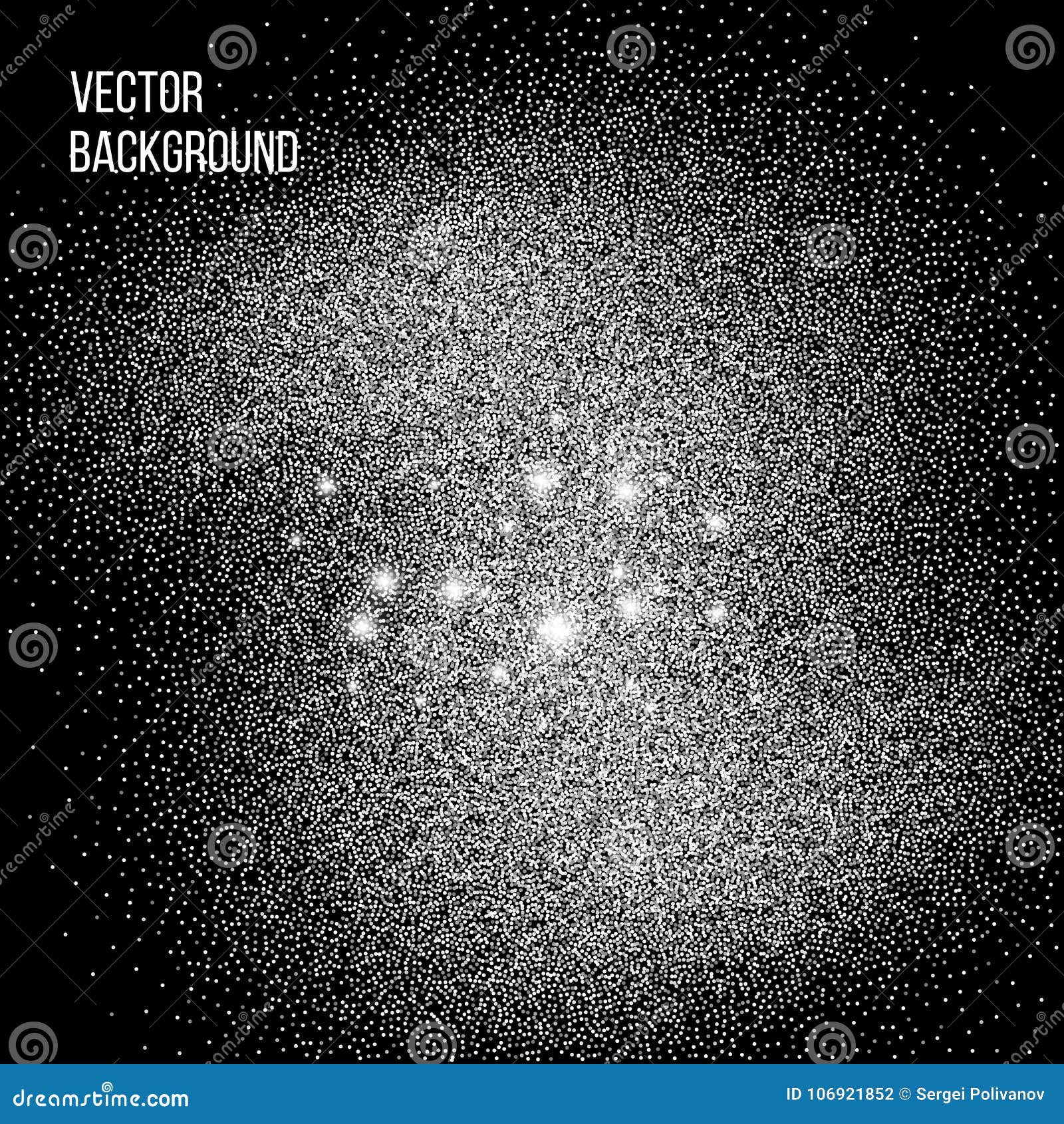 Abstract Background of Random Falling Silver Dots Stock Vector ...