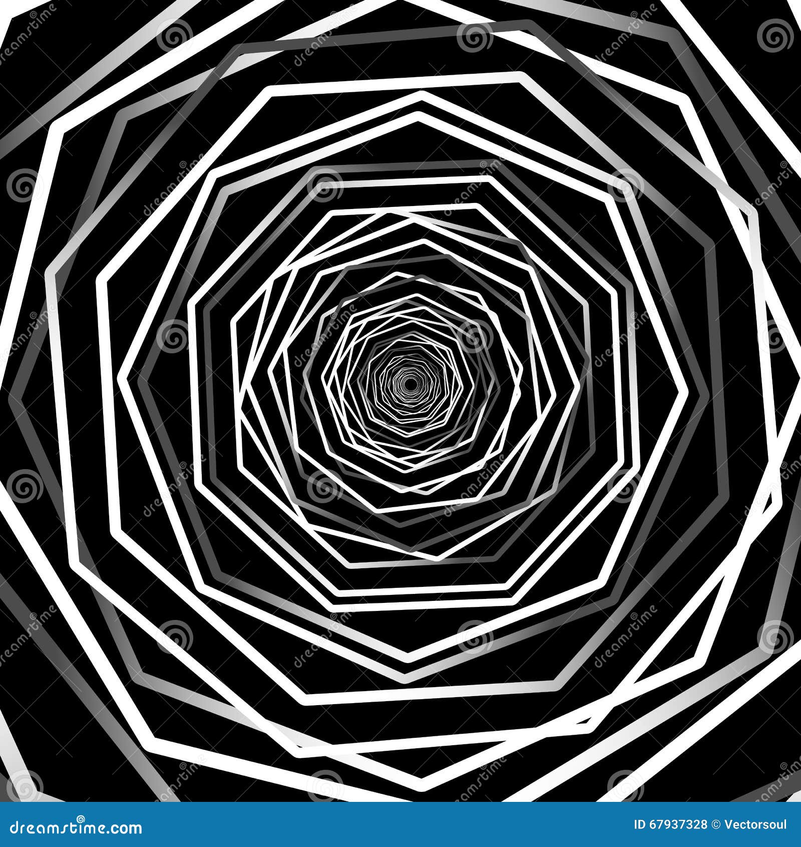 Abstract Background with Random Rotating Octagon Shapes Stock Vector ...
