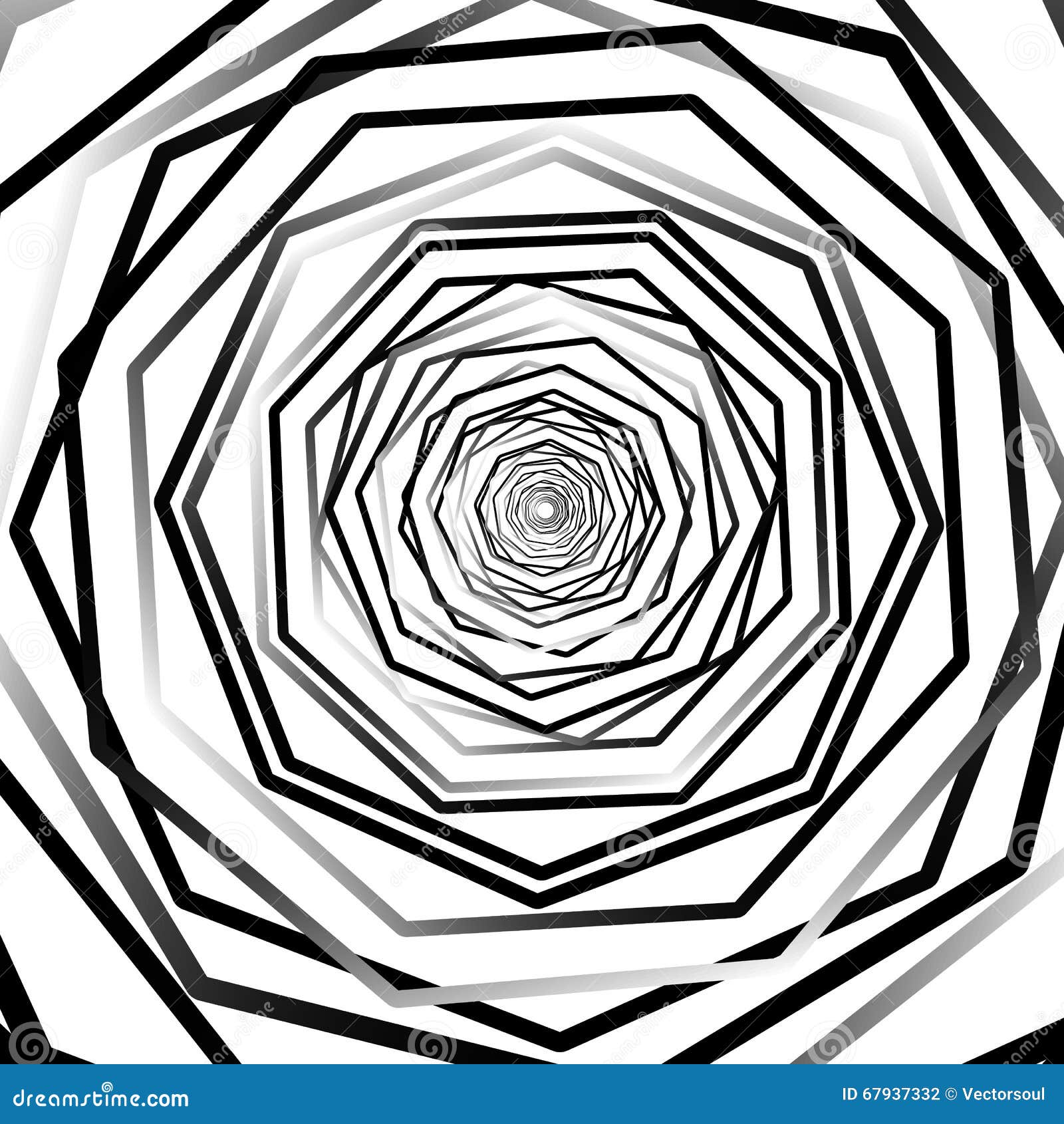 Abstract Background with Random Rotating Octagon Shapes Stock Vector ...