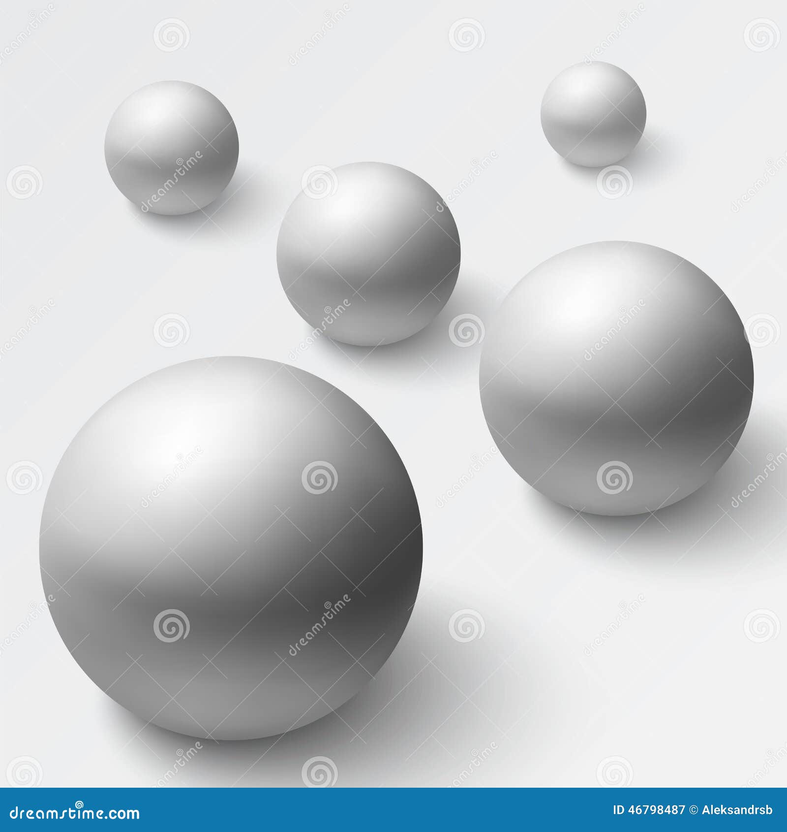 Abstract Background with Realistic Grey Spheres Stock Vector ...