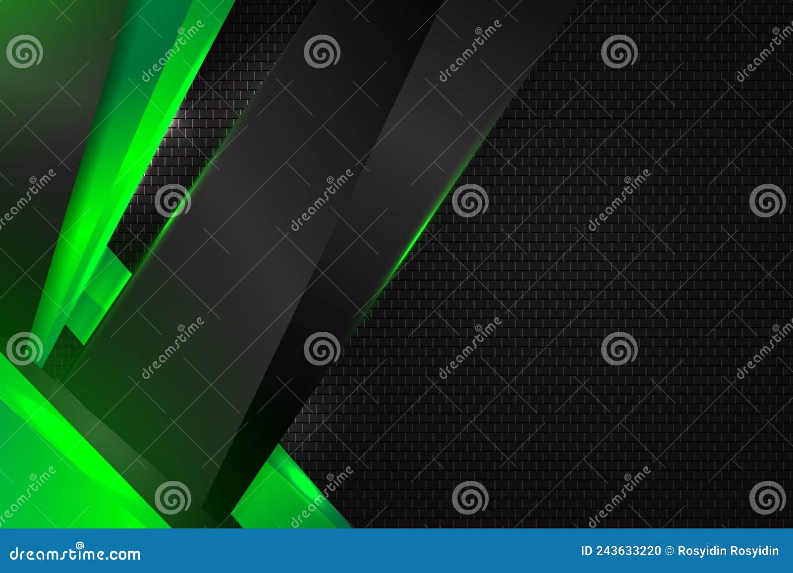 Abstract Background Rectangle Shape with Black and Green Color Stock ...