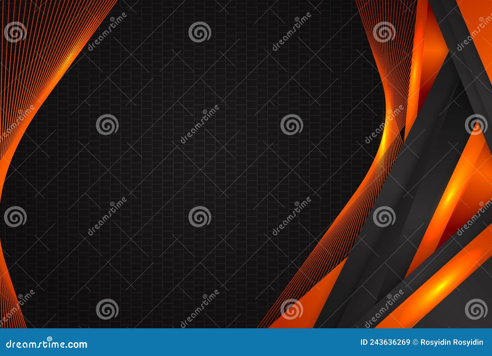 Abstract Background Rectangle Shape with Black and Orange Color Stock ...