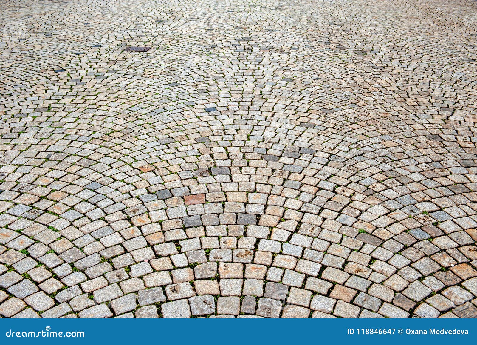 Abstract Background of Rectangular Paving Stones in a Semicircle. Stock ...
