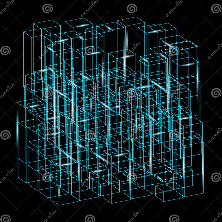 Abstract Background with Rectangular Structure - Vector Illustration ...