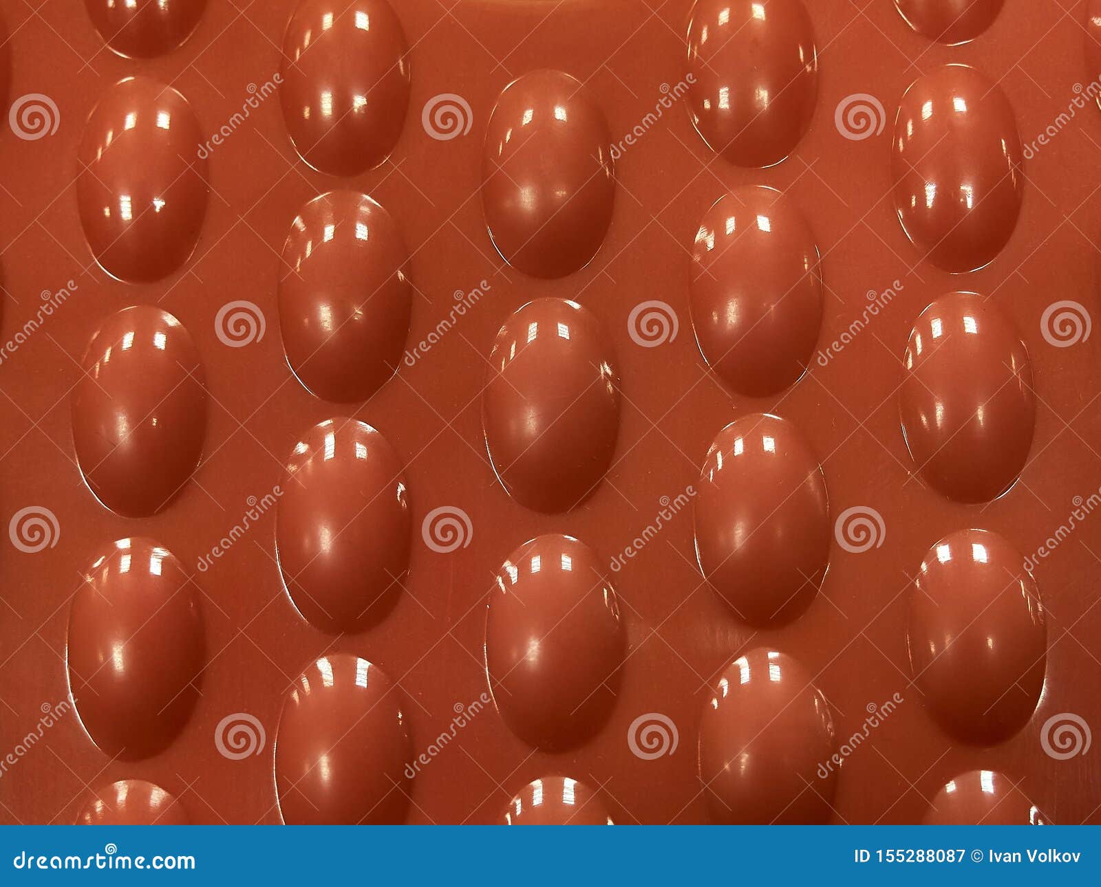 Abstract Background with Red Balls. Round Chocolate Shapes. Stock ...