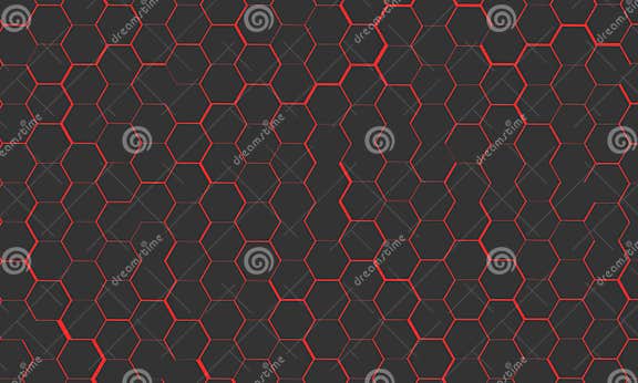 Abstract Background with Red Beehive Patterns Stock Illustration ...