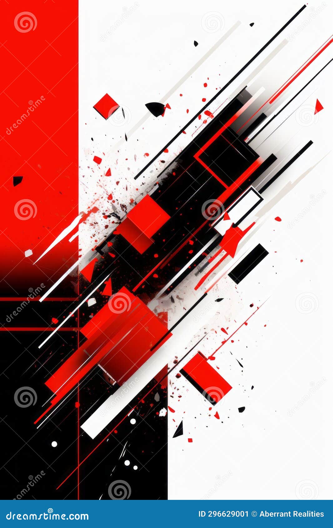 Abstract Background with Red and Black Lines Stock Illustration ...