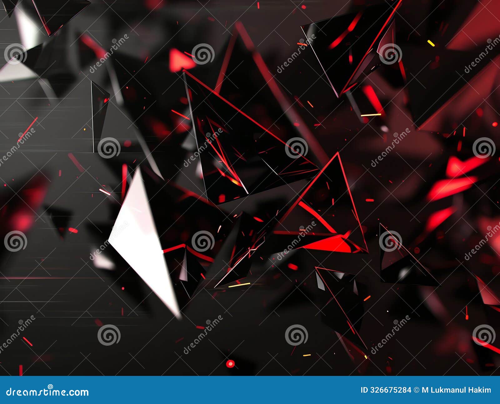 Abstract Background with Red and Black Triangles. Perfect for ...