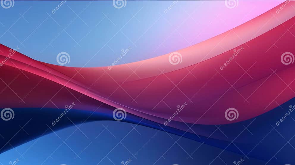 Abstract Background with Red and Blue Curved Lines, 3d Render Stock ...