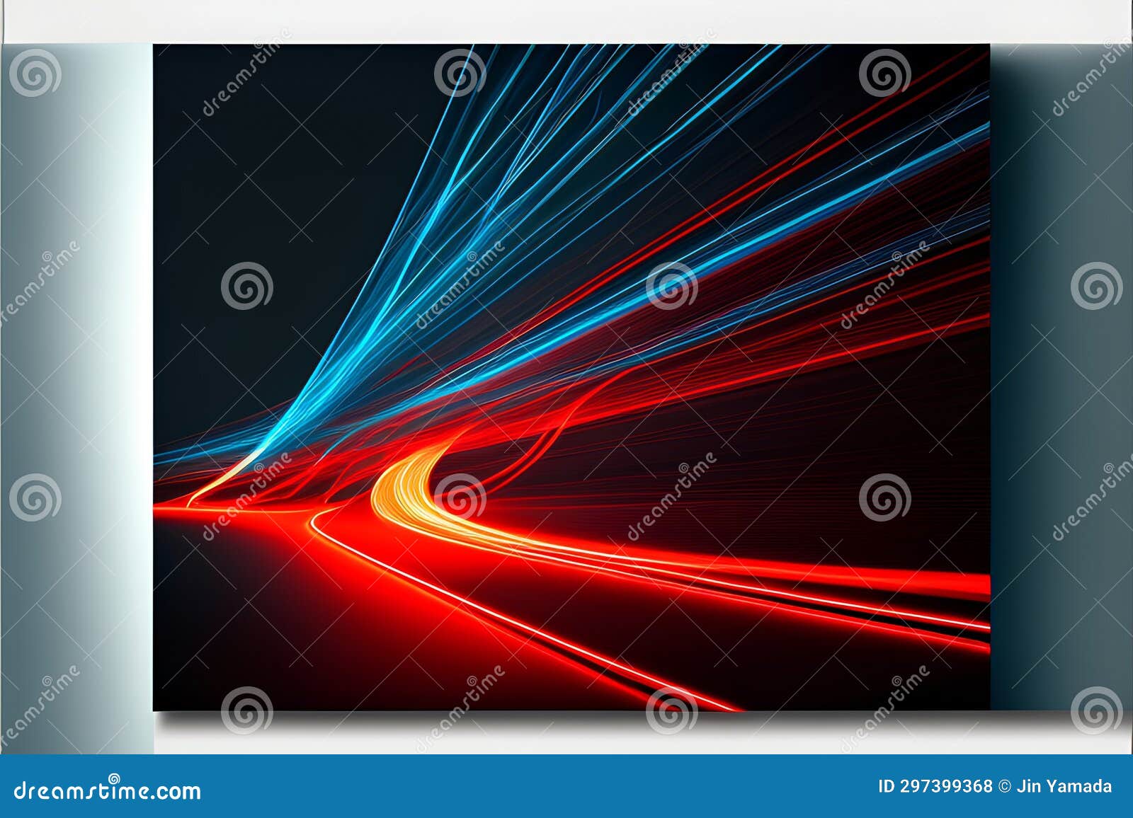 Abstract Background with Red and Blue Lines and Space for Your Text ...