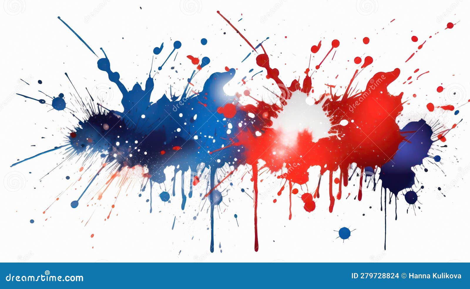 Abstract Background with Red and Blue Paint Splashes. Stock ...