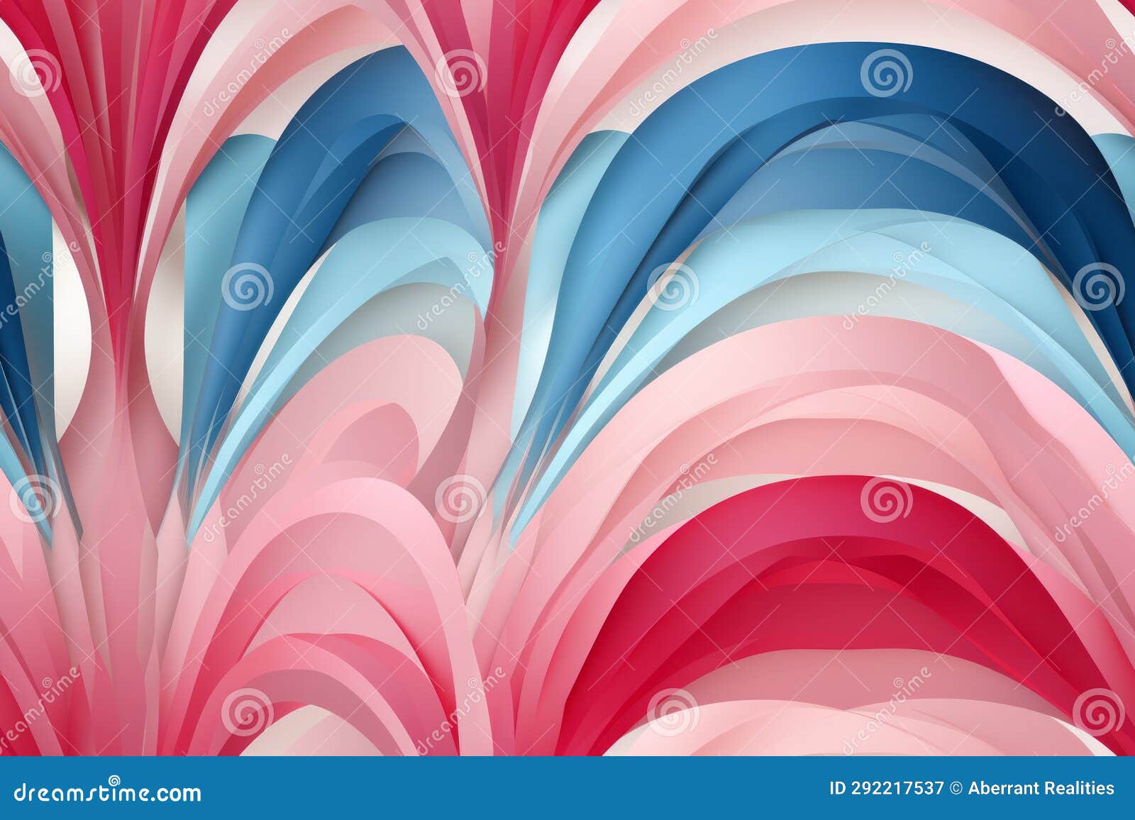 An Abstract Background with Red Blue and Pink Waves Stock Illustration ...