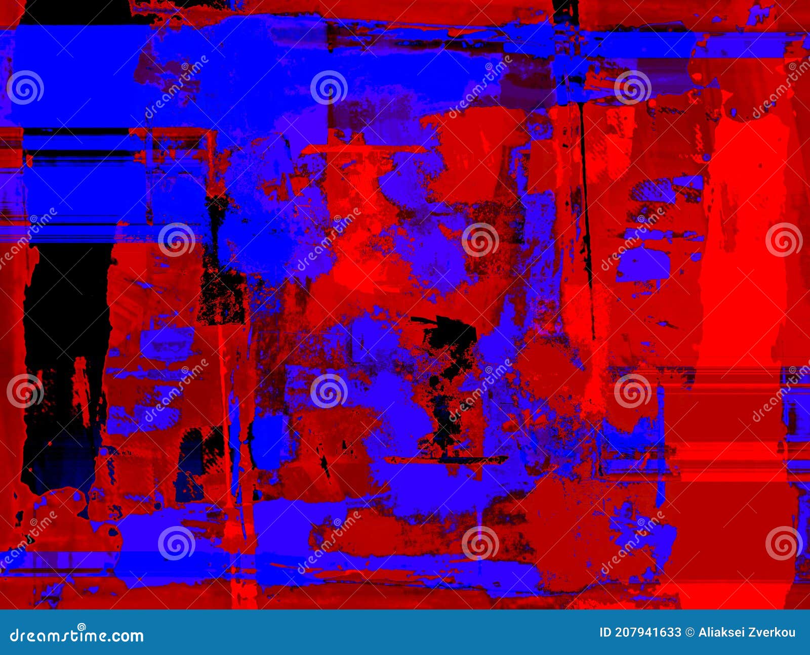 Abstract Background in Red and Blue, with a Spectacular Rhythm and ...