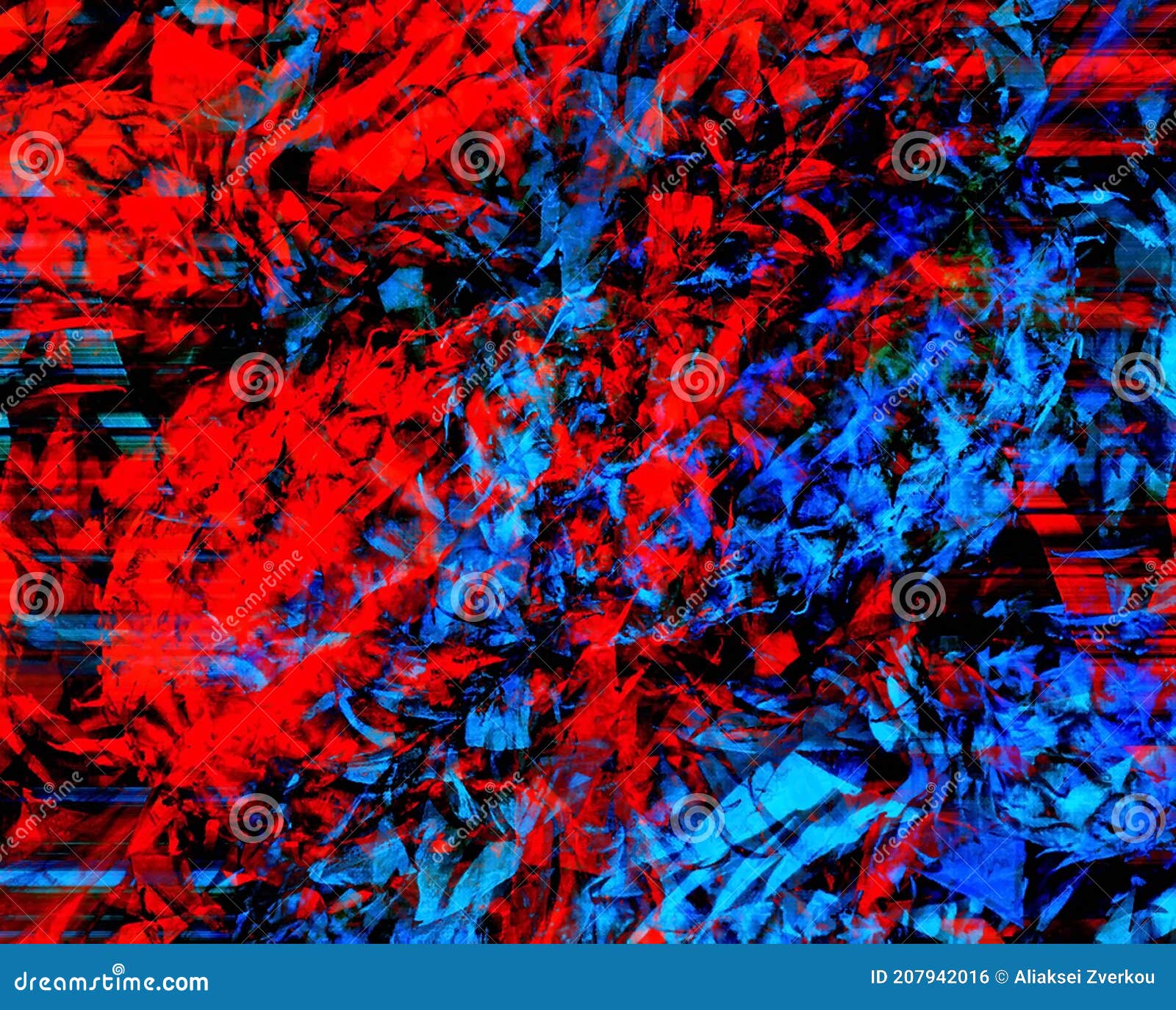Abstract Background in Red and Blue, with a Spectacular Rhythm and ...