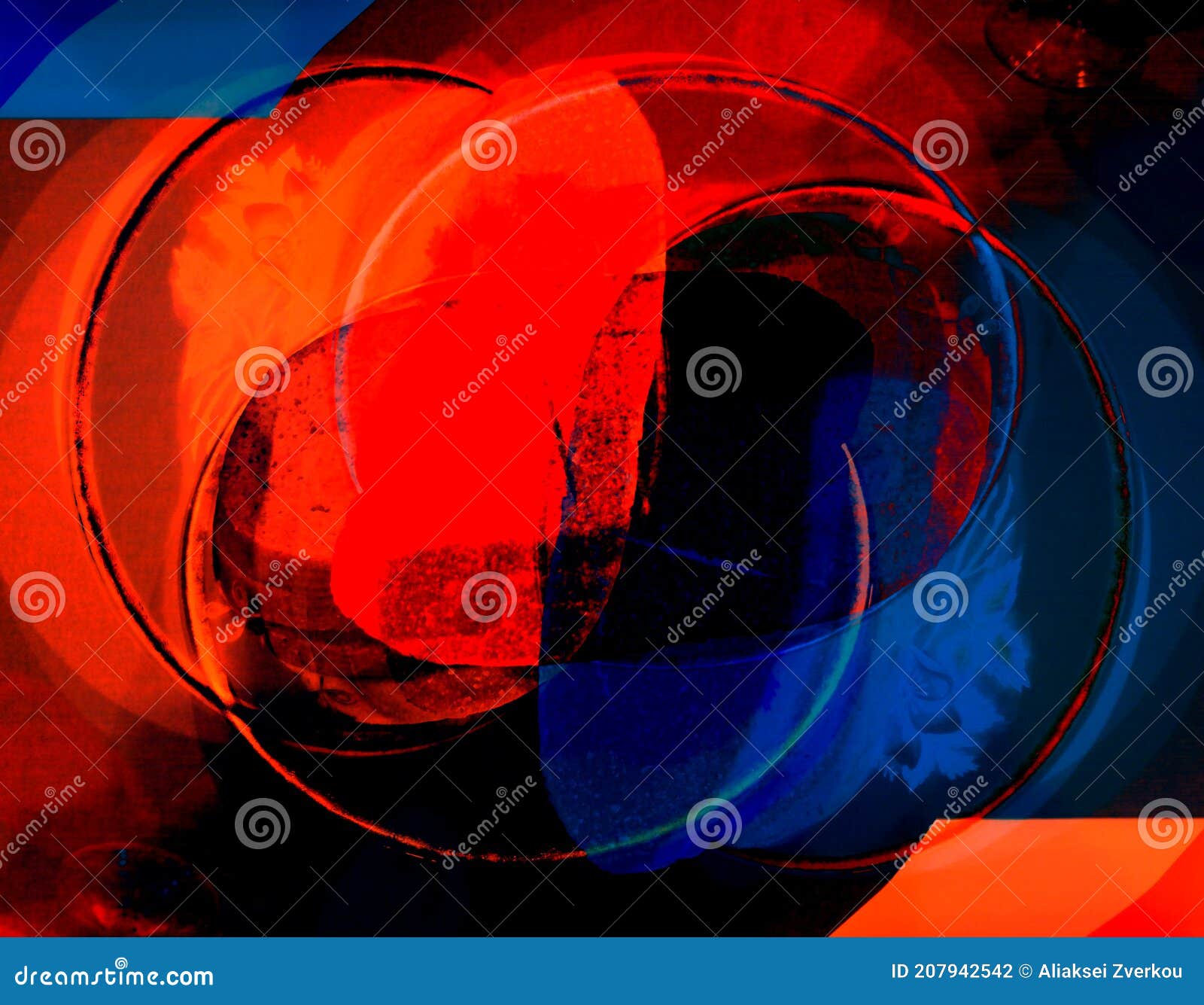 Abstract Background in Red and Blue, with a Spectacular Rhythm and ...