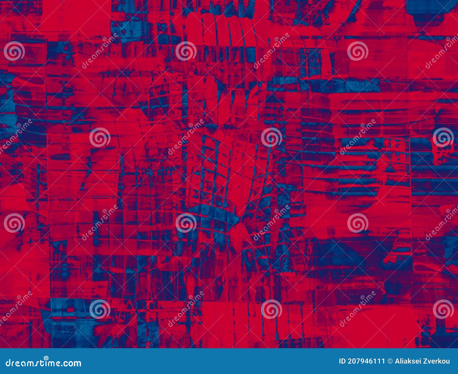 Abstract Background in Red and Blue, with a Spectacular Rhythm and ...