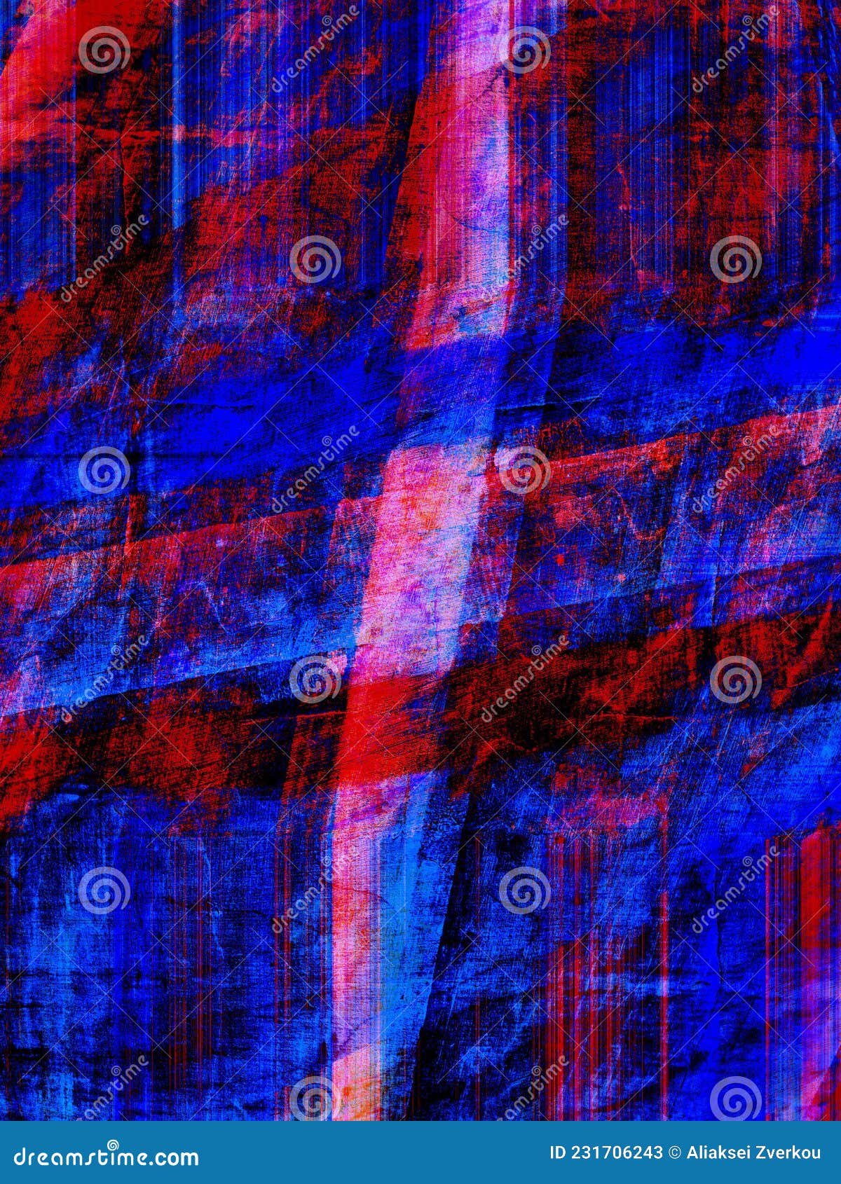 Abstract Background in Red and Blue, with a Spectacular Rhythm and ...