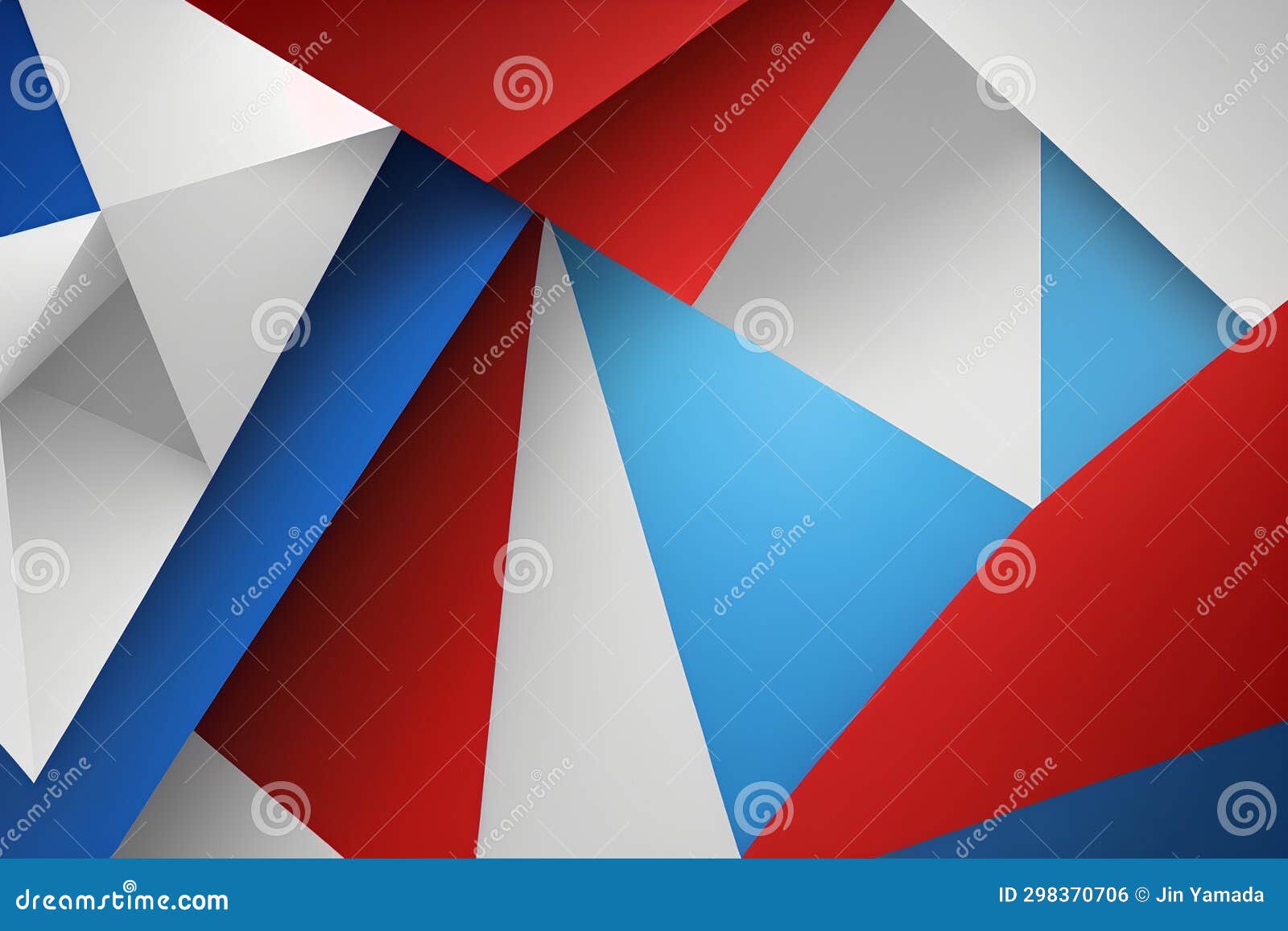 Abstract Background with Red, Blue and White Triangles. Vector ...