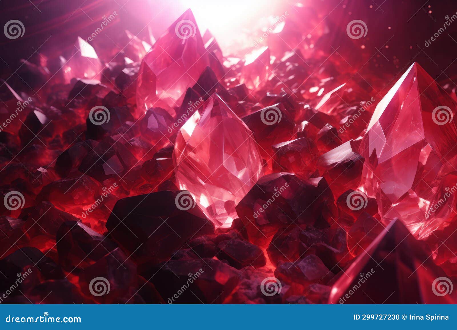Abstract Background of Red Crystals with Refraction of Light Stock ...
