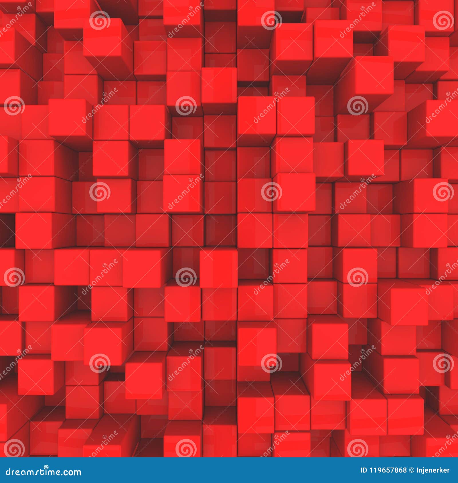 Abstract Background. Red Cubes Stock Illustration - Illustration of ...