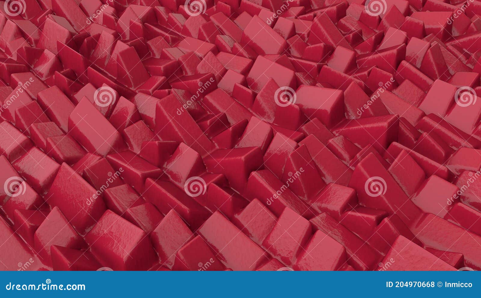 Abstract Background with Red Cubes, Geometric Low-poly Installation ...