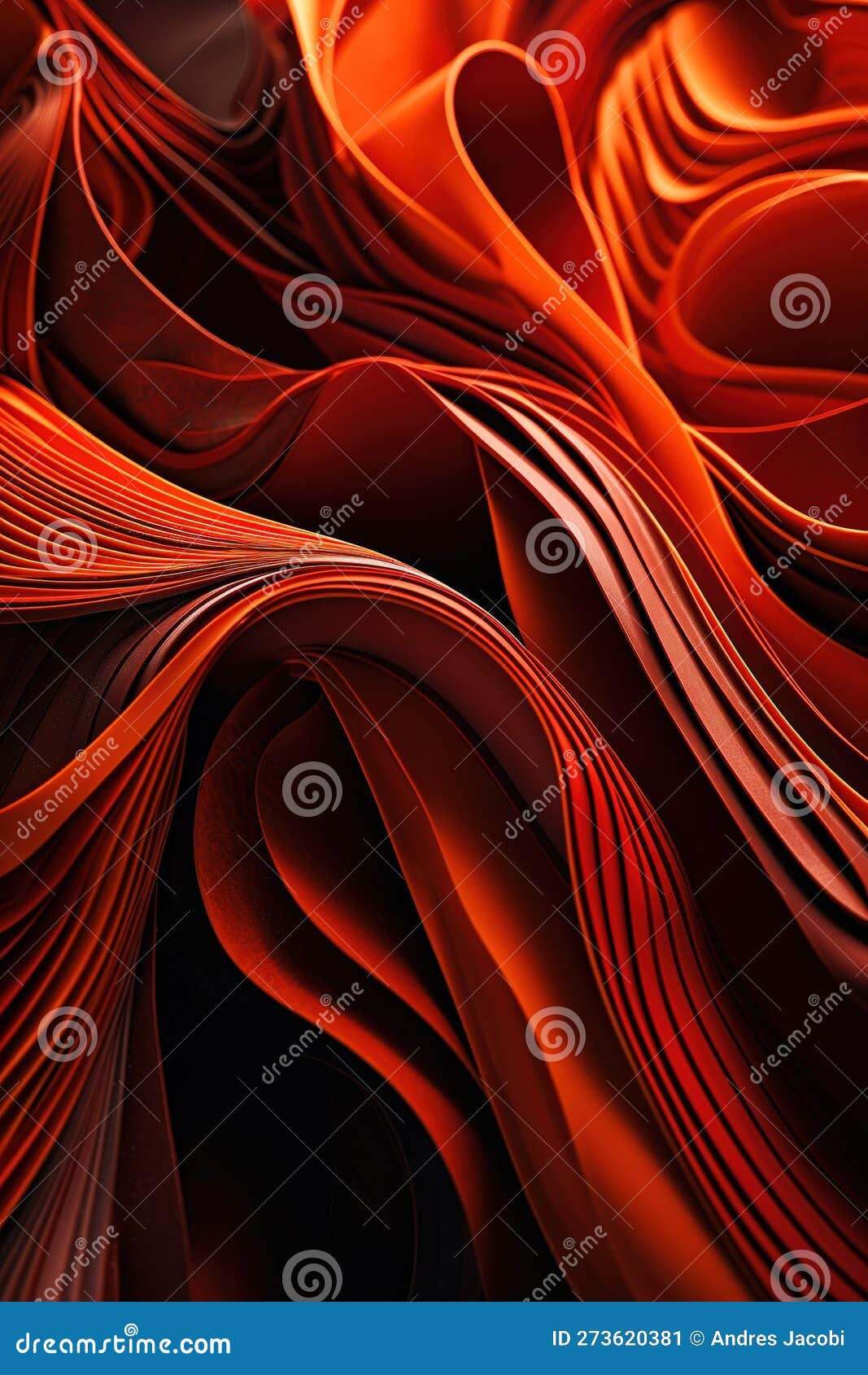 Abstract Background with Red Curved Lines. Stock Illustration ...