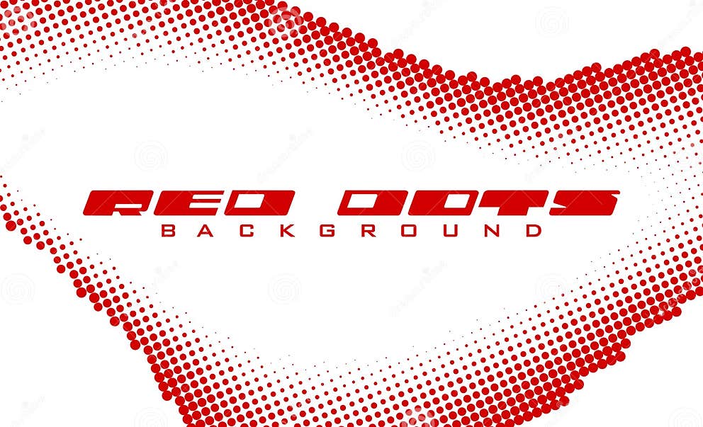 Abstract Background by Red Dots with Halftone Effect Stock Vector ...