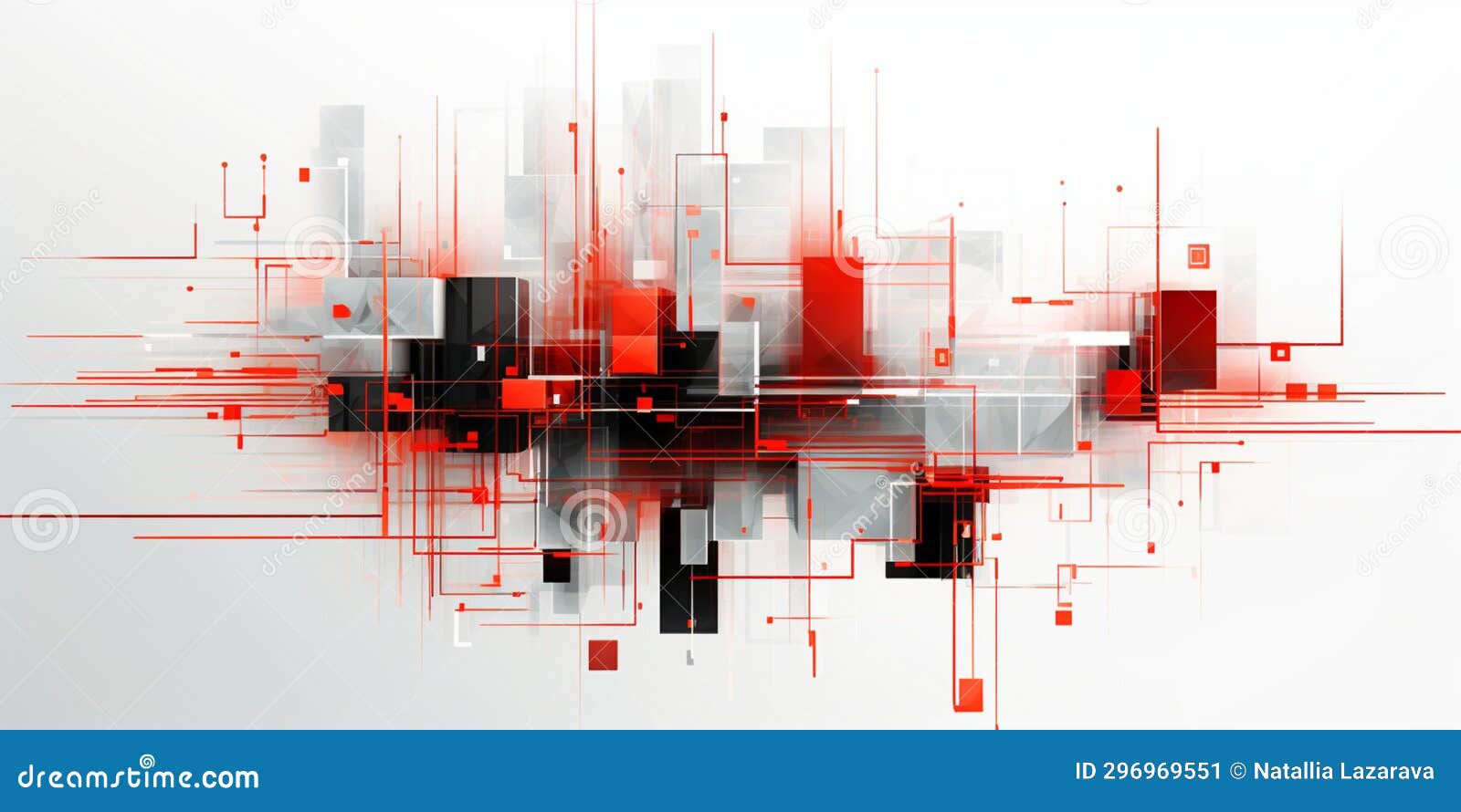 Abstract Background with Red Lines on White Stock Illustration ...