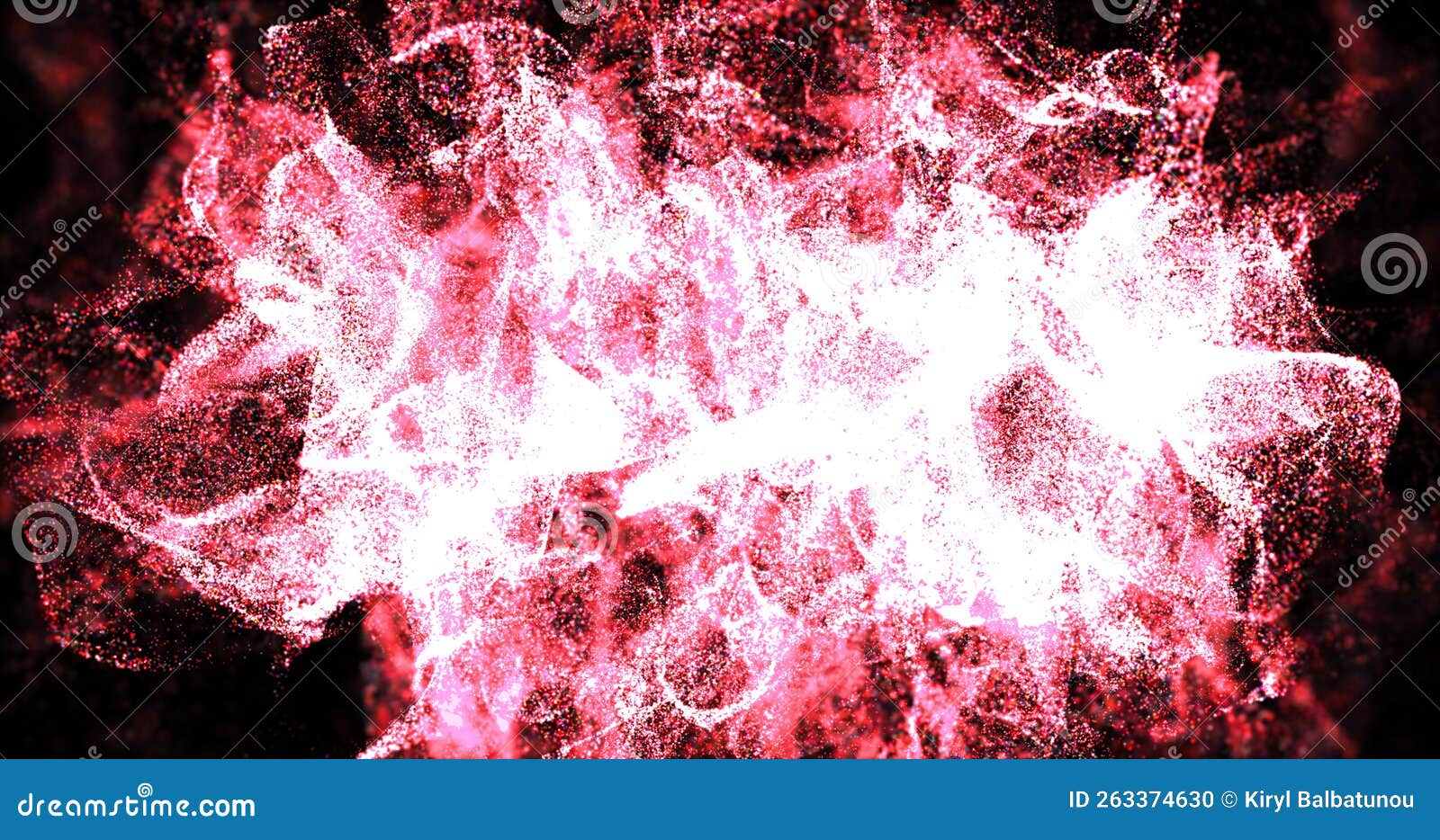 Abstract Background of Red Moving Flying Small Particles Waves of Smoke ...