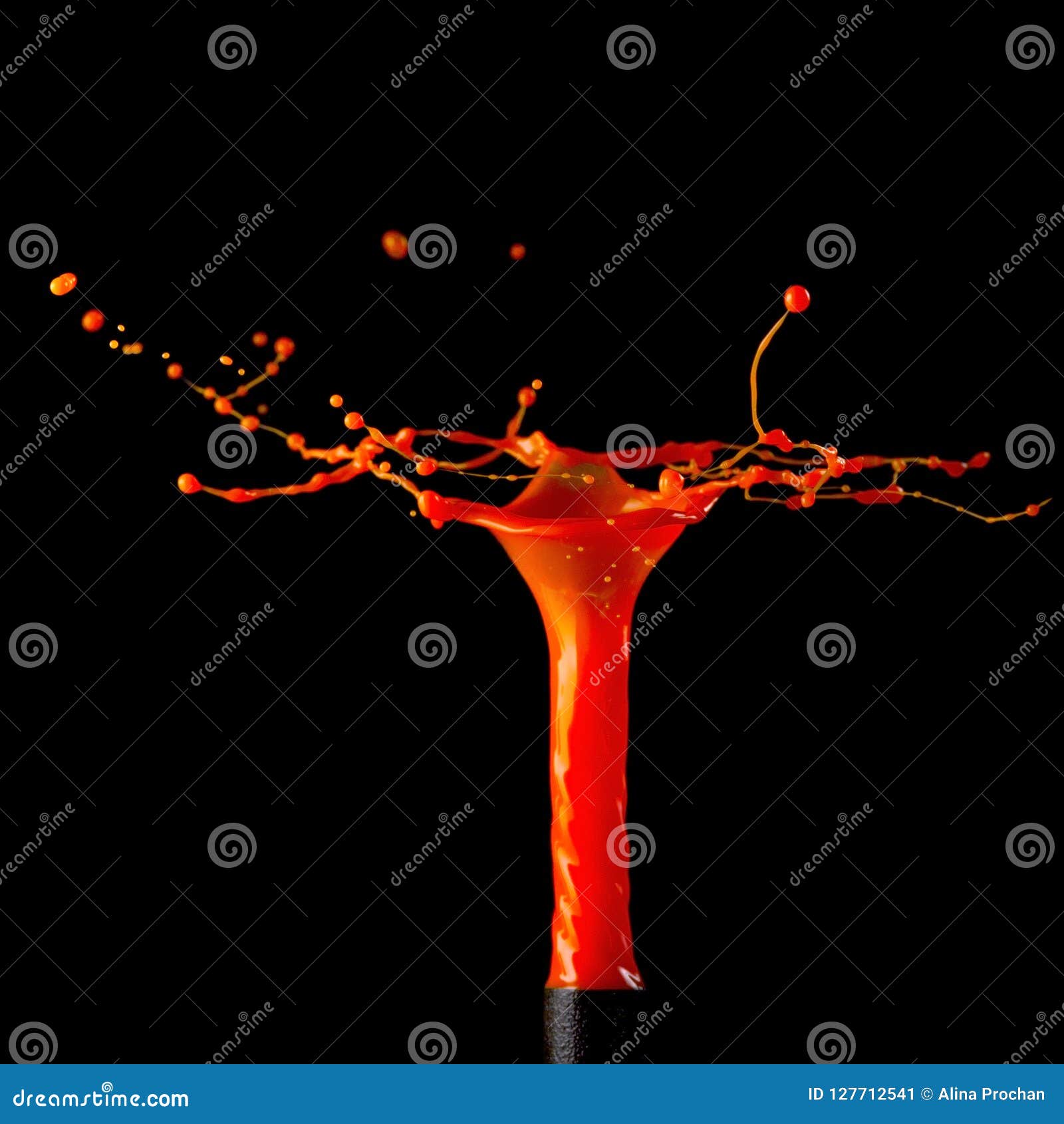 Abstract Background, Red Paint Splash, Liquid Art Stock Image - Image ...