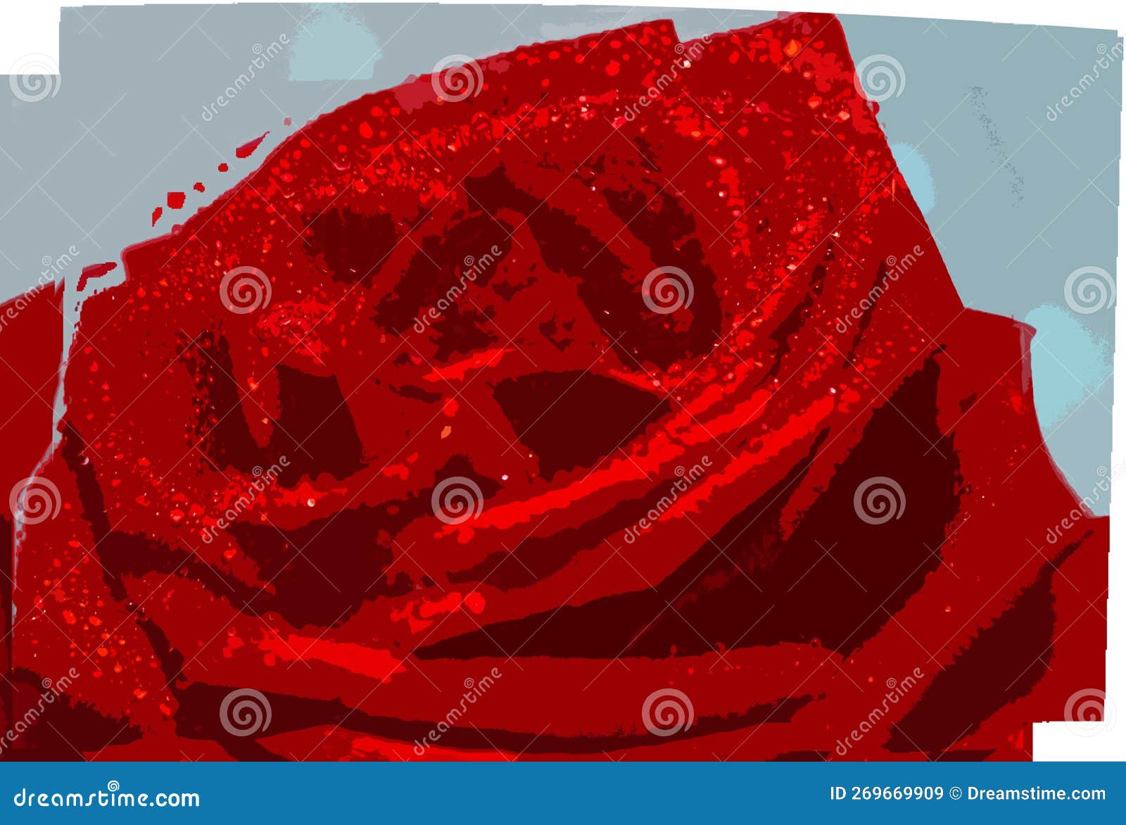 Abstract Background with a Red Rose, Vector Illustration, Eps Stock ...