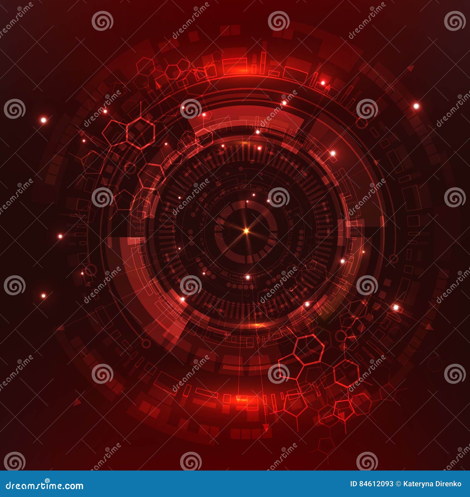 Abstract Background. Red Sci Fi Futuristic User Interface Stock ...