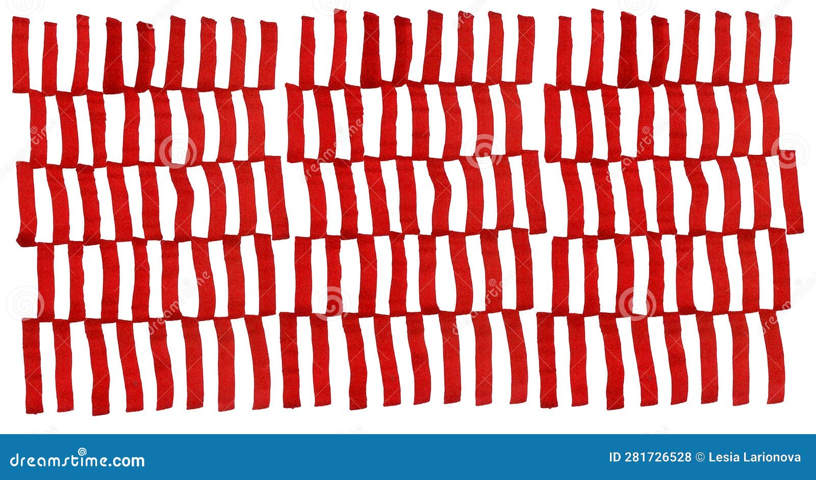 Abstract Background of Red Vertical Stripes Touching Each Other in a ...