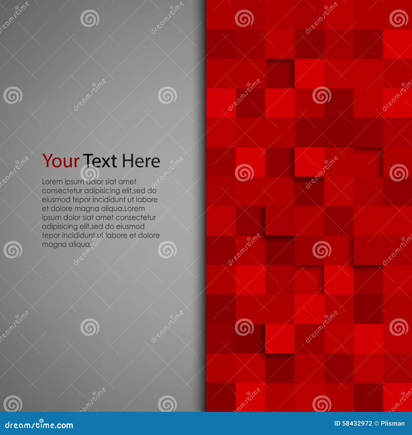 Abstract Background with Red Square Stock Vector - Illustration of ...
