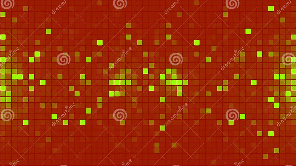 Abstract Background of Red Squares. Background of Computer Mosaic Squares Stock Illustration ...