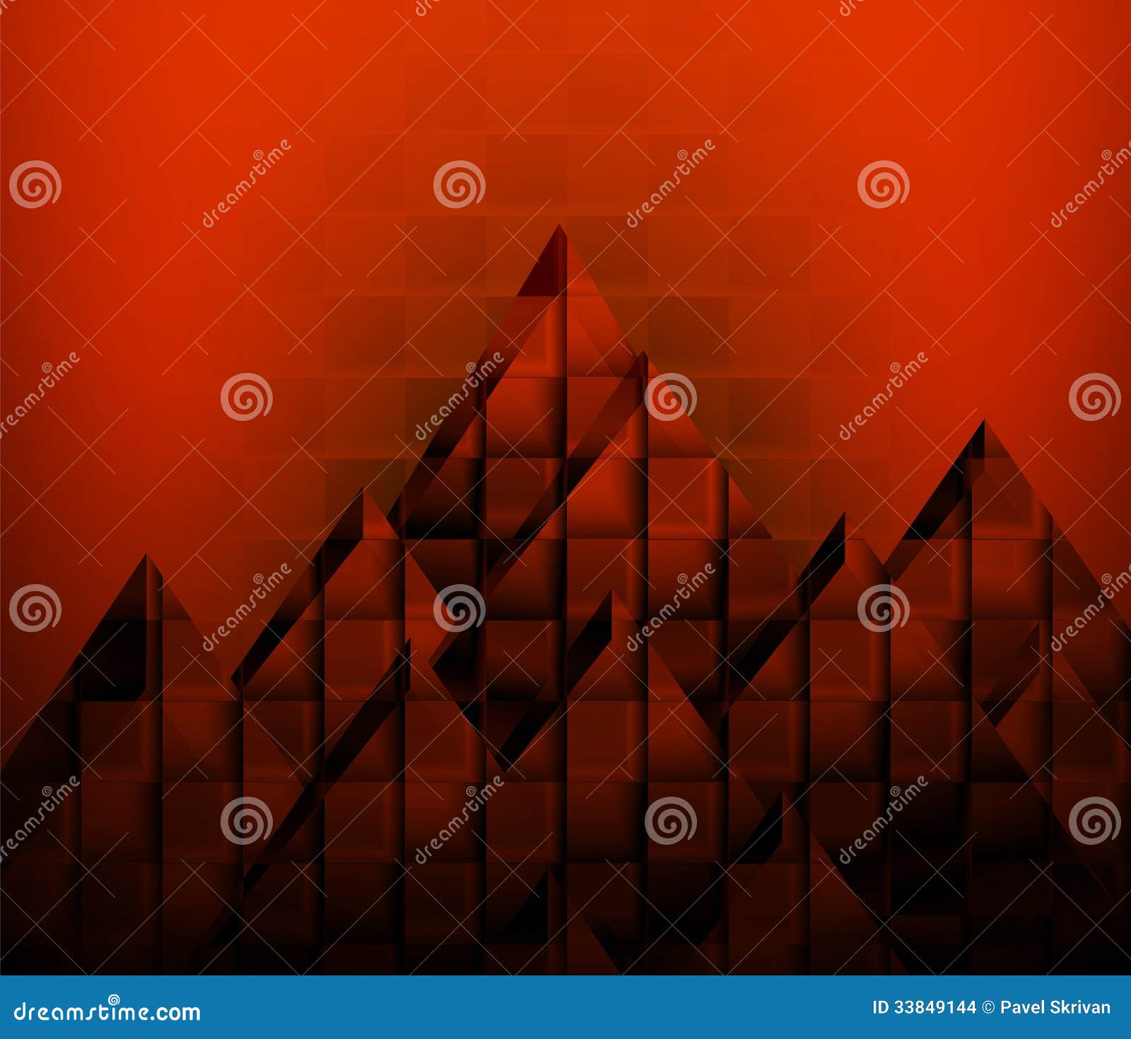 Abstract Background with Red Squares Stock Illustration - Illustration ...