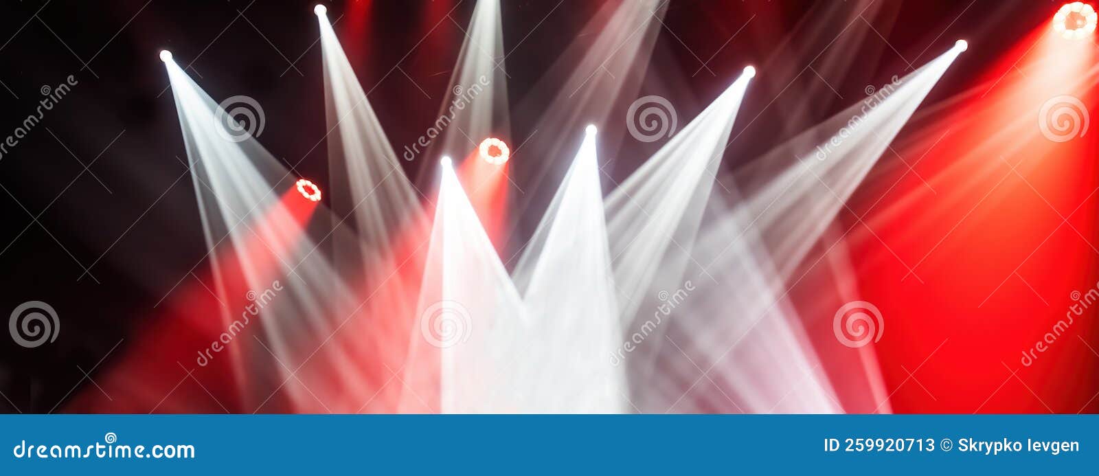 Abstract Background of Red and White Light of Stage from Spotlights ...