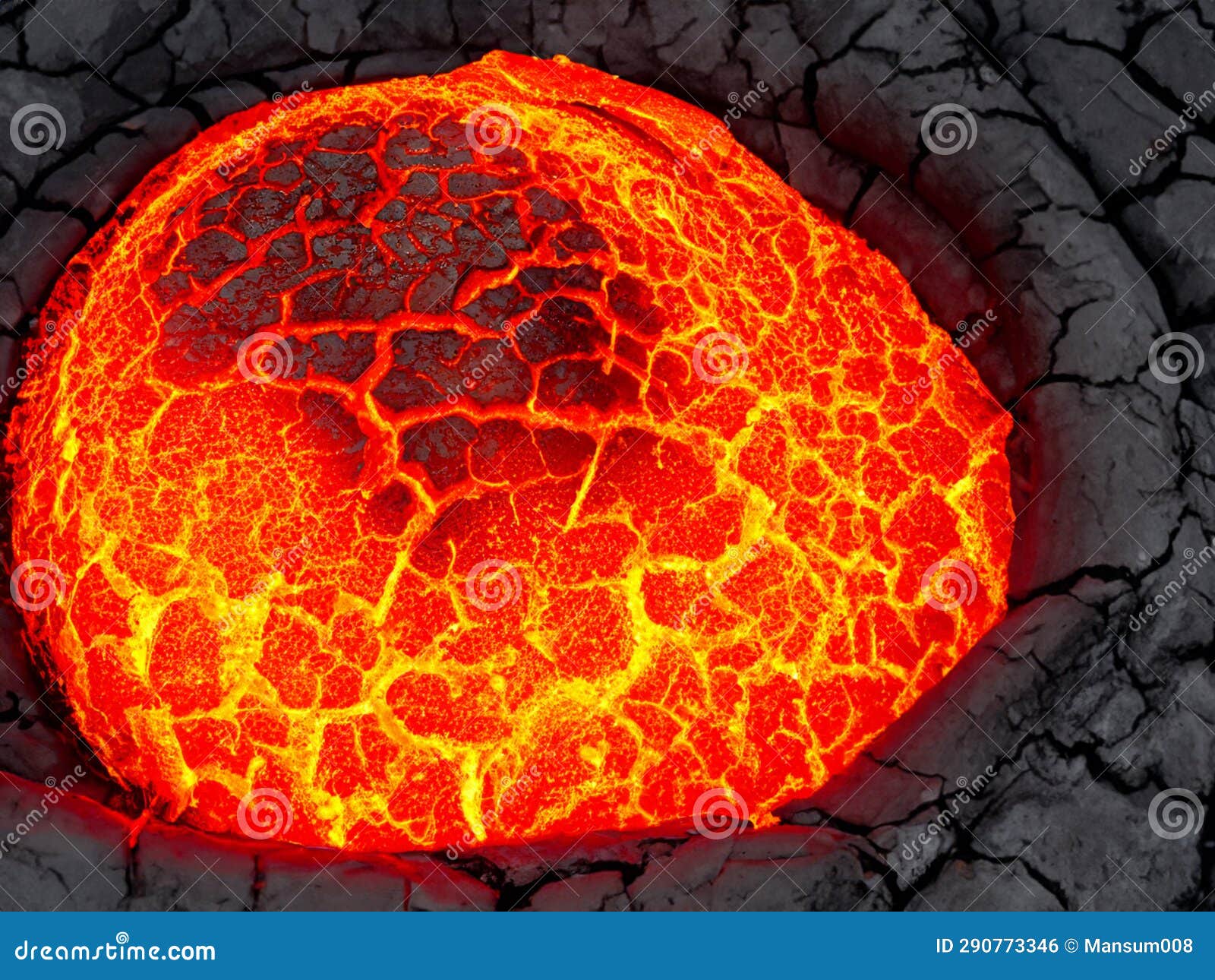 Abstract Background with a Red and Yellow Lava Texture Stock ...